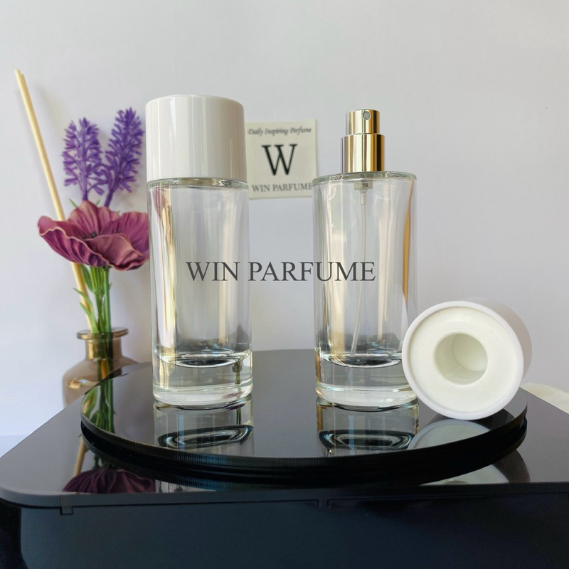 Jual Botol Parfum Mewah 50ml Tabung Tutup Putih Semi Press Silver ...