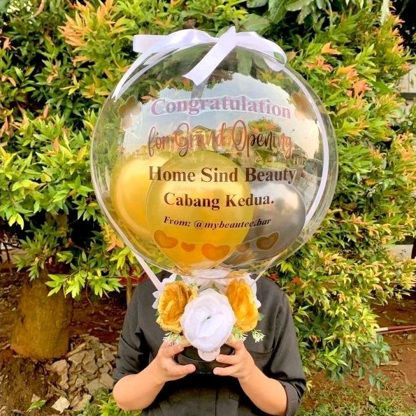 Jual Buket Balon MEDIUM + PITA / Bunga Balon / Balloon Box / Box Balon ...