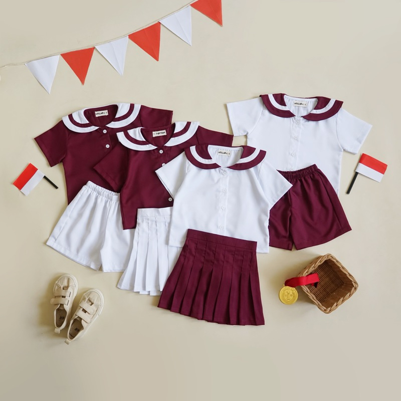 Jual HOLLABY - Merdeka Set Boy & Girl / Baju Merah Putih Anak / Baju ...