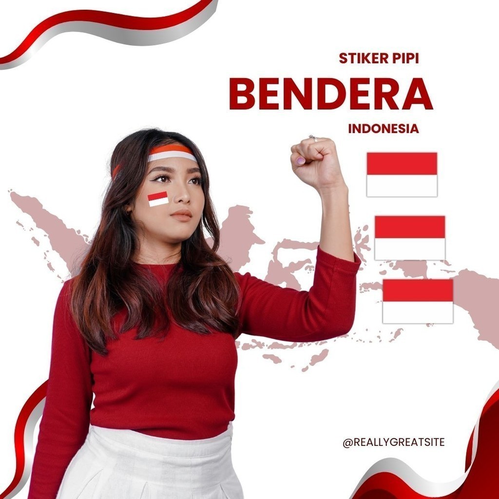 Jual Stiker Pipi Merah Putih 100 Pcs Sticker Agustusan Stiker Tempel ...