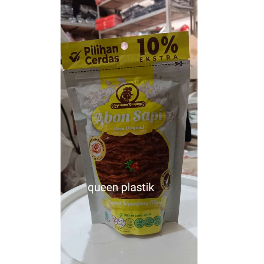 Jual Abon Sapi Cap Ayam Kampung Original Pouch 100gr Halal Premium Enak ...