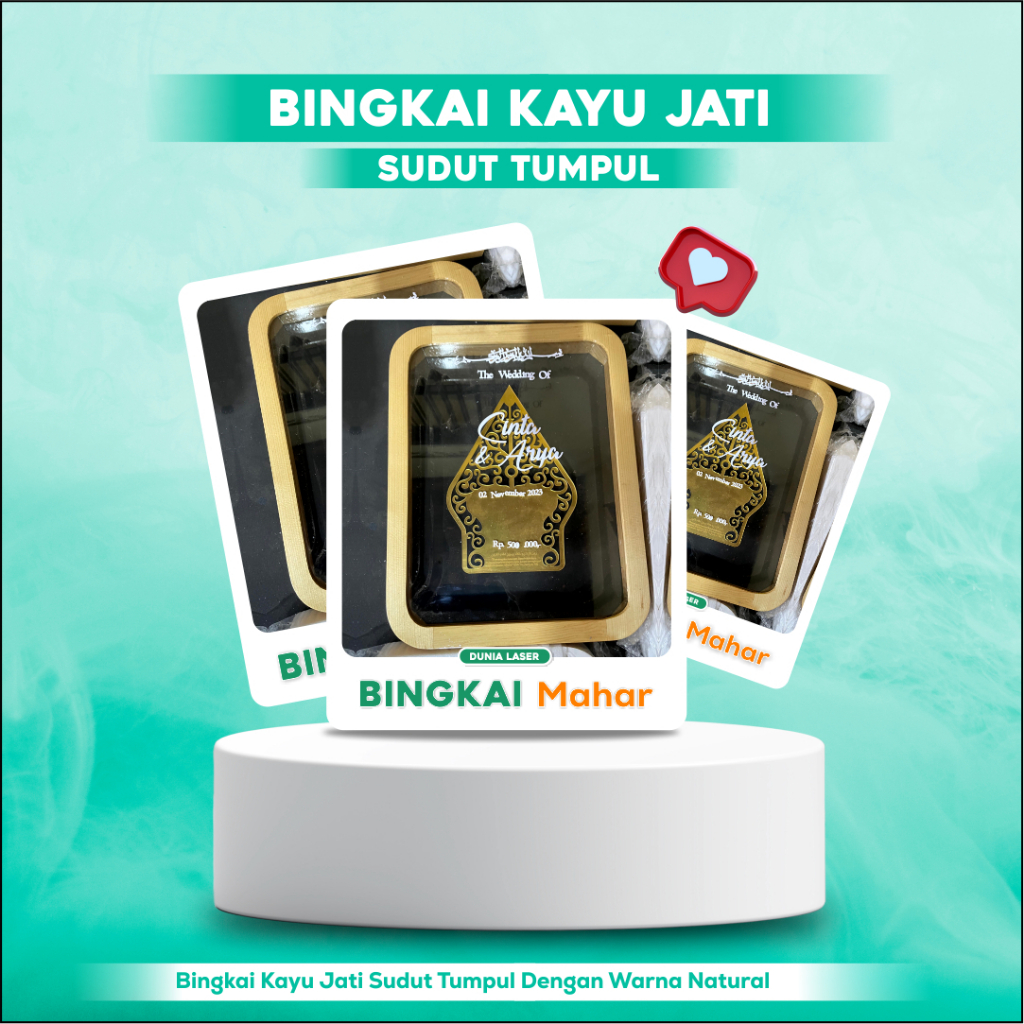 Jual Bingkai Mahar 30x40 | Pigur Bentuk Kotak Sudut Lengkung | Pigura ...