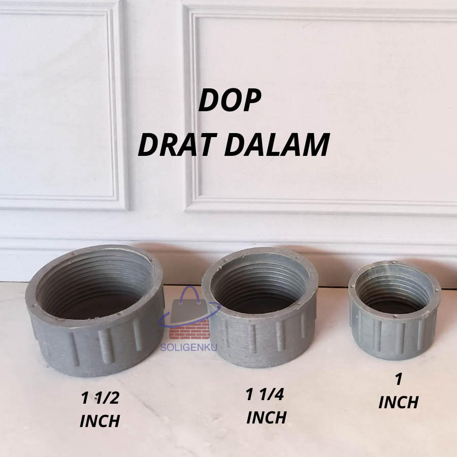 Jual Dop Drat Dalam / Cap PVC 1 1/2" inch Tutup Pipa Dop Drat Dalam 1 1 ...