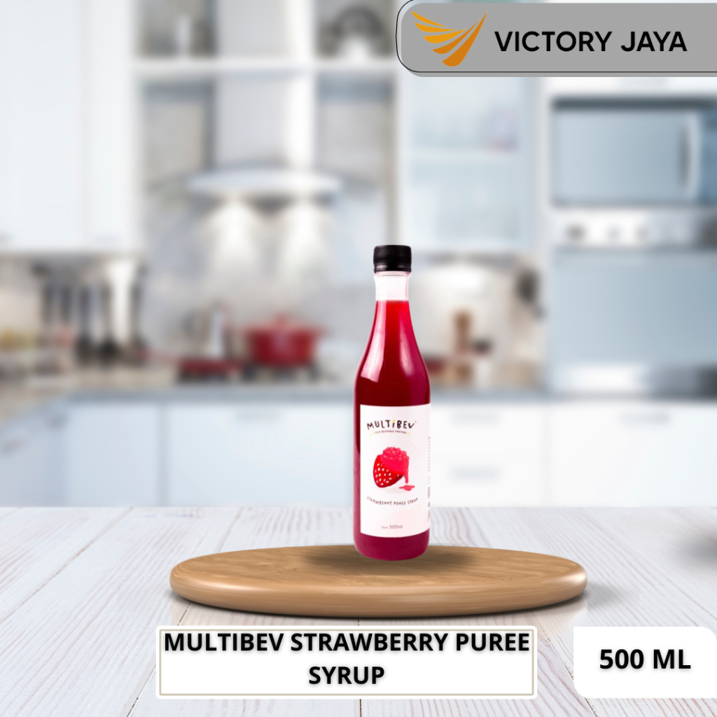 Jual MULTIBEV STRAWBERRY PUREE SYRUP 500ML | Shopee Indonesia
