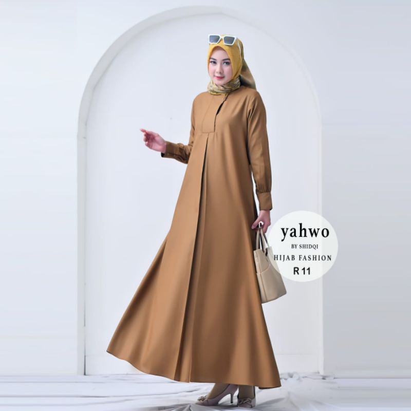Jual gamis katun toyobo gamis polos gamis yahwo hijab fashion gamis ...