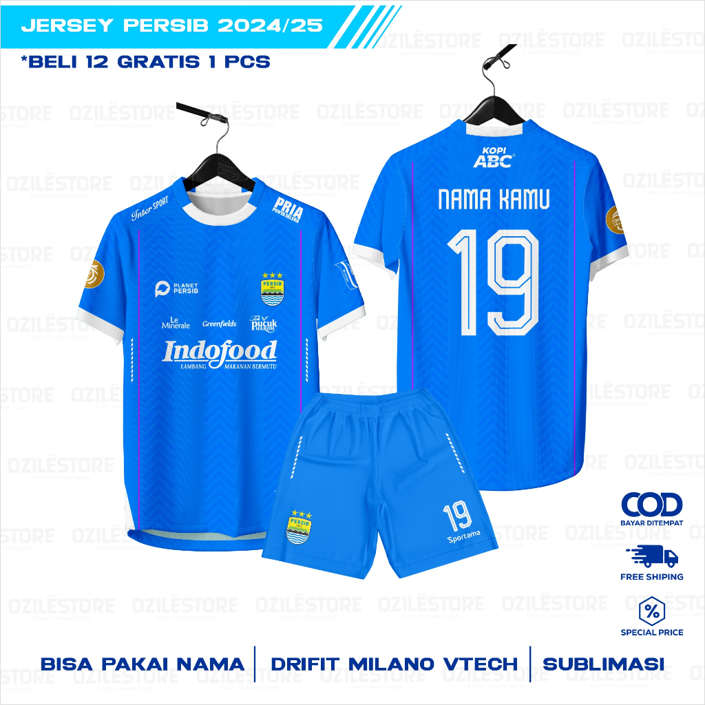 Jual JERSEY PERSIB LIGA BRI 2024/2025 TERBARU BISA PAKAI NAMA | Shopee ...