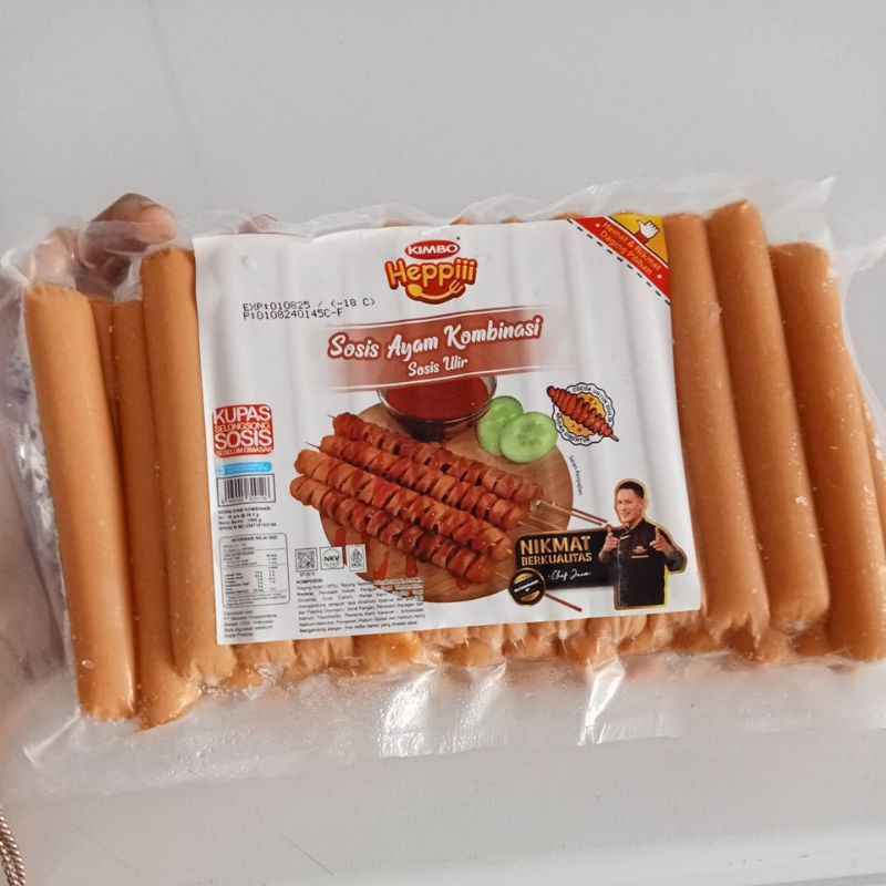 Jual KIMBO HEPPI SOSIS AYAM ULIR 1Kg | Shopee Indonesia