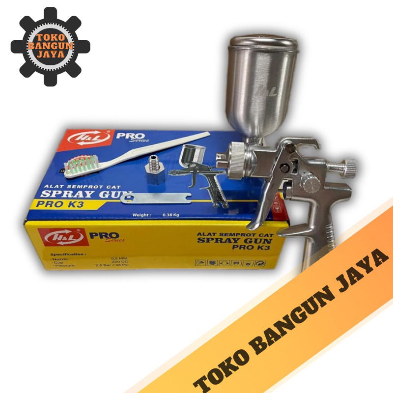 Jual H&L Spray Gun Angin Alat Semprot Cat Pro K3 / H&L Spray Gun Pro K3 ...