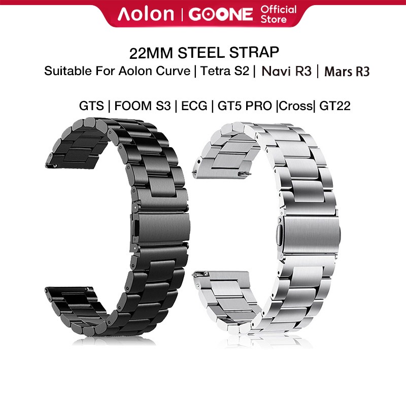 Jual Aolon 22mm Original Smart Watch Stainless Steel Strap For CURVE ...