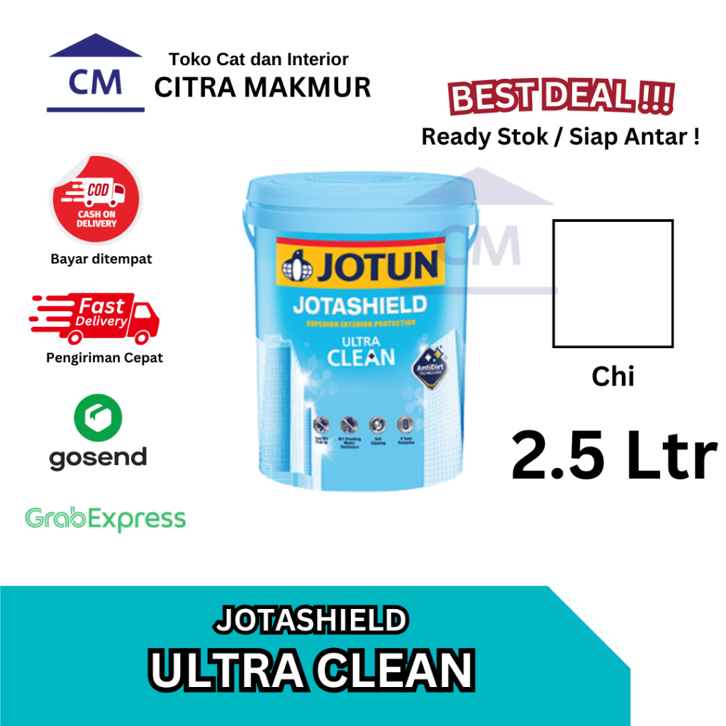 Jual Jotun Jotashield Ultra Clean | Putih CHI (7236) 2.5 Ltr | Shopee ...