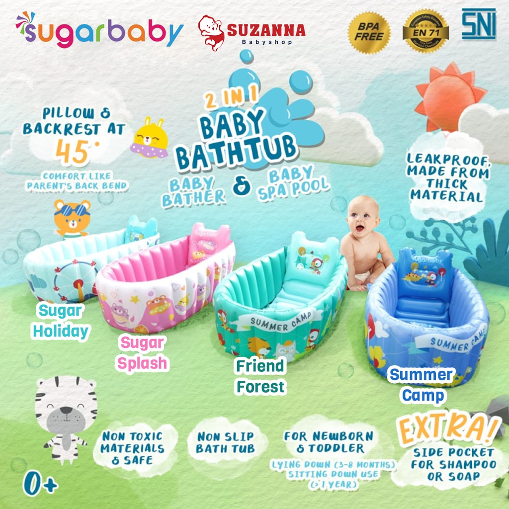 Jual Sugar Baby 2 in 1 Inflatable Baby Bath - Tub | Shopee Indonesia