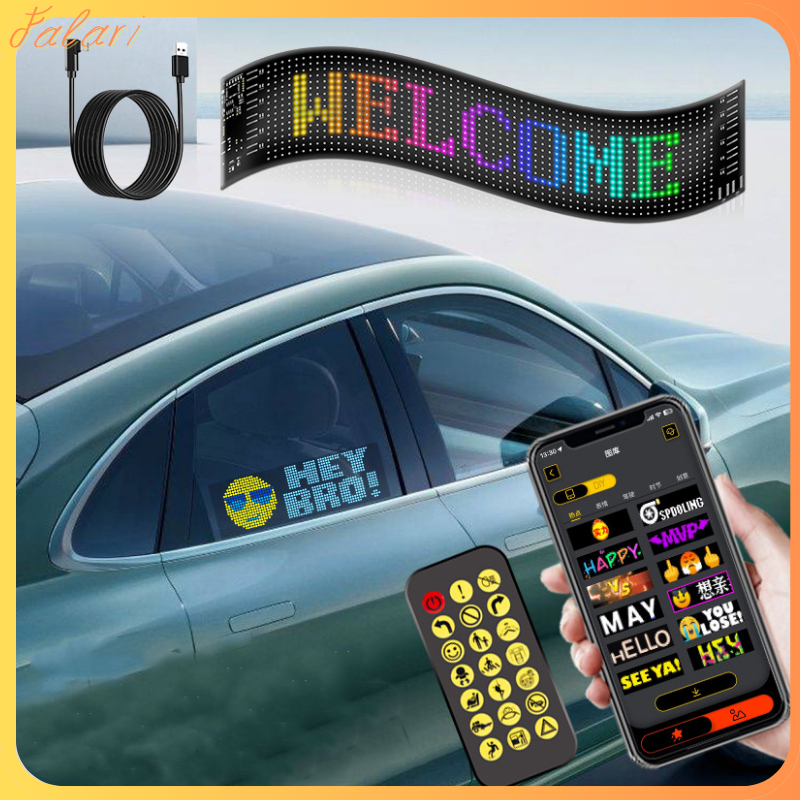 Jual Screen Display Flexible Lampu Running LED Strip Mobil Moving Mini ...