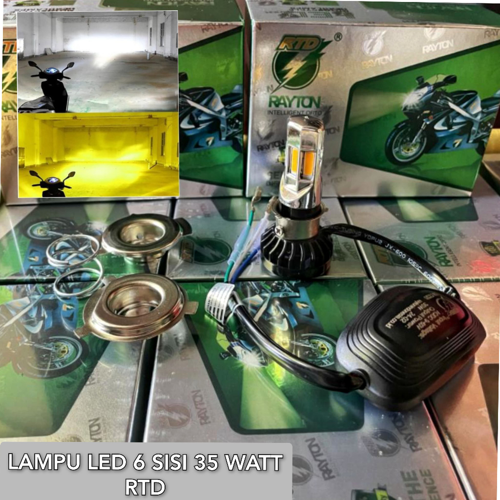 Jual Bohlam lampu RTD DOP LED RTD M02E 6 Sisi Mata RTD DC H6 H4 35W ...