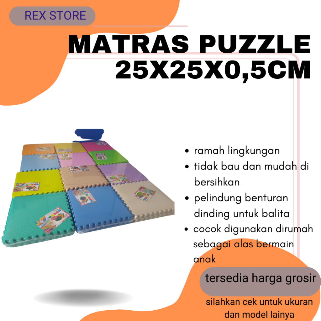 Jual Matras Eva Karpet Puzzle 25x25cm Tebal 0,5cm Alas Lantai Main Alas ...