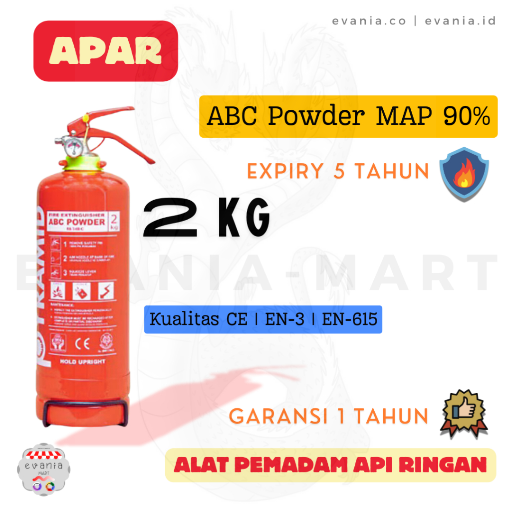 Jual APAR 2 kg ABC Dry Powder 90% MAP Alat Pemadam Api Ringan Fire ...