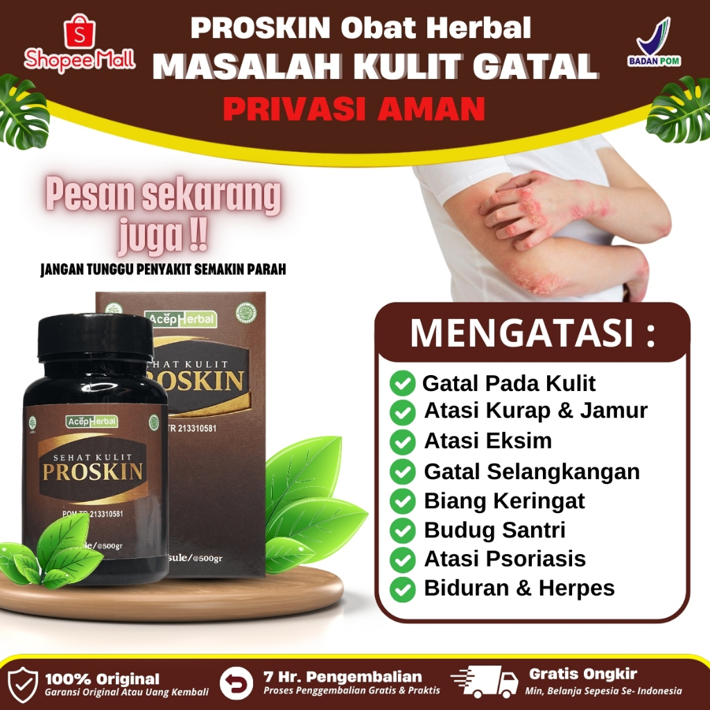 Jual PROSKIN Obat Gatal Kulit Jamur Eksim Kutu Air Psoriasis Gatal ...