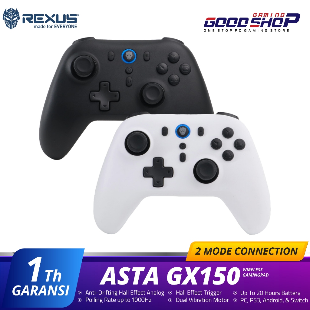 Jual Rexus Pro Gaming Wireless Gamepad ASTA GX150 / GX-150 | Shopee ...