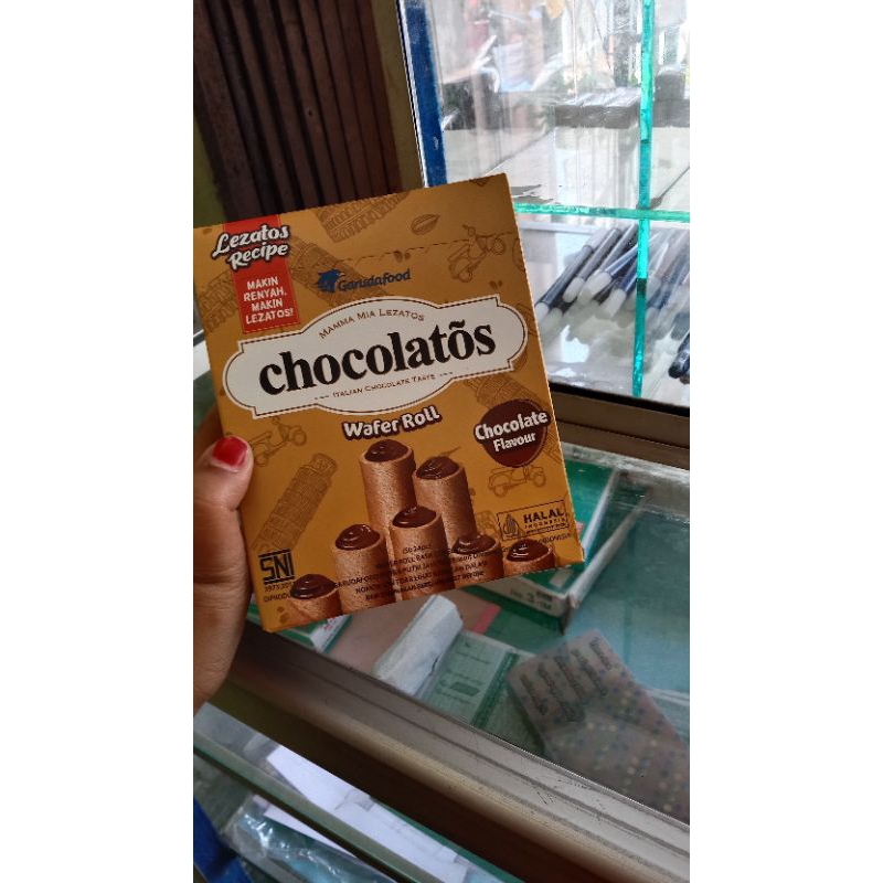 Jual Chocolatos 500an isi 24pcs wafer Roll | Shopee Indonesia