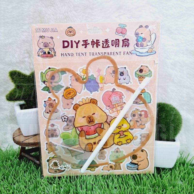 Jual Kipas Tangan Capybara Sticker Fan Tangan Capybara Kipas Tangan ...