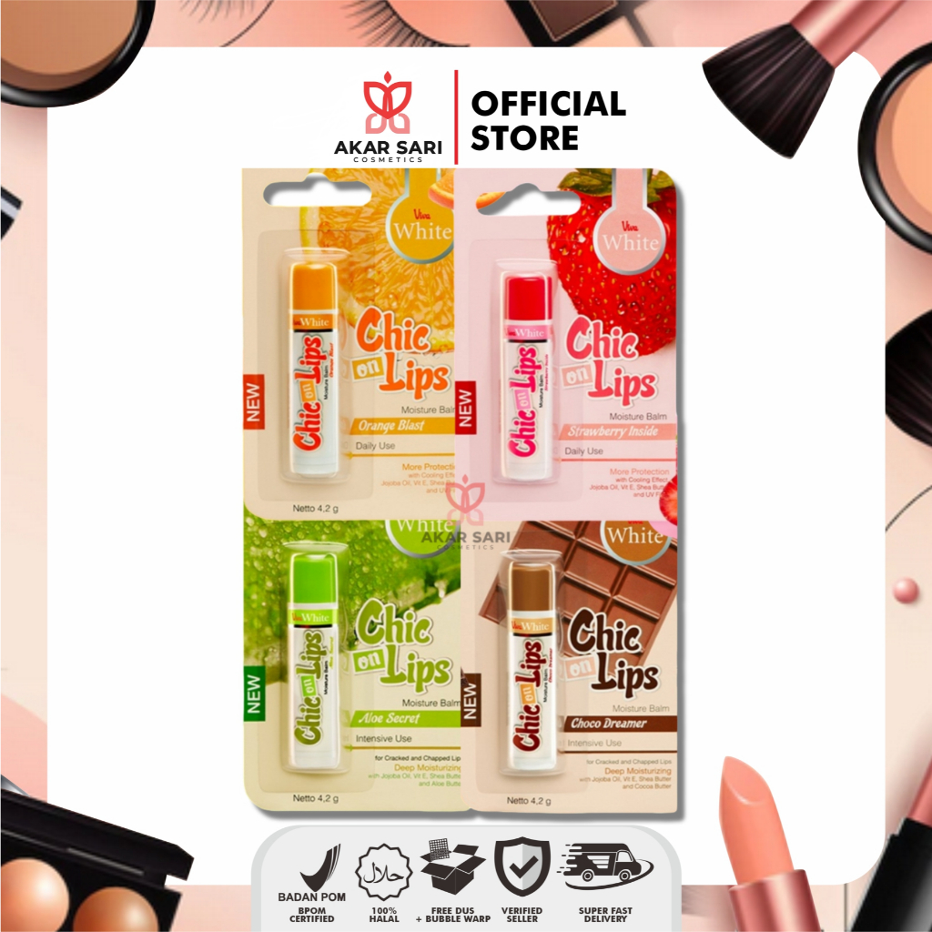 Jual VIVA WHITE MOISTURE BALM CHIC ON LIPS - Lip Balm | Shopee Indonesia