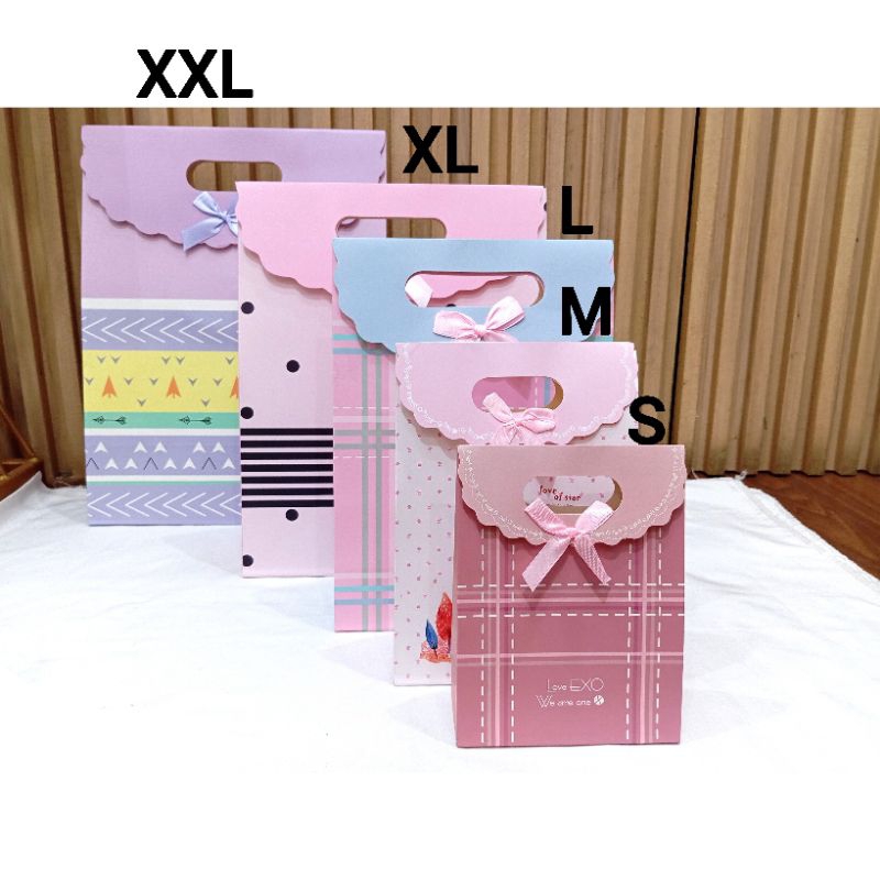 Jual PAPER BAG KADO GOODIE BAG FANCY PITA/PAPER BAG KERTAS KADO ...