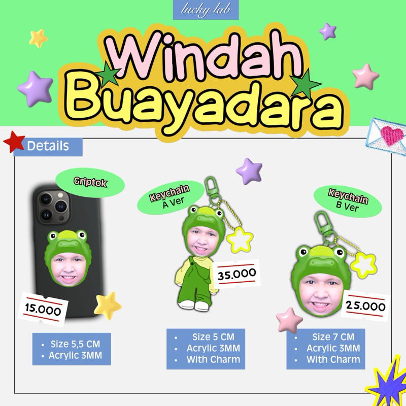 Jual [KEYCHAIN & GRIPTOK] READY Windah Basudara - Buayadara [FANMERCH ...