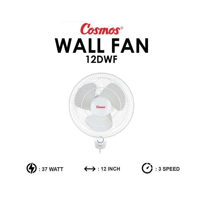 Jual Cosmos 12DWF TWINO Wall Fan 12 inch Kipas Angin Dinding 12 ...