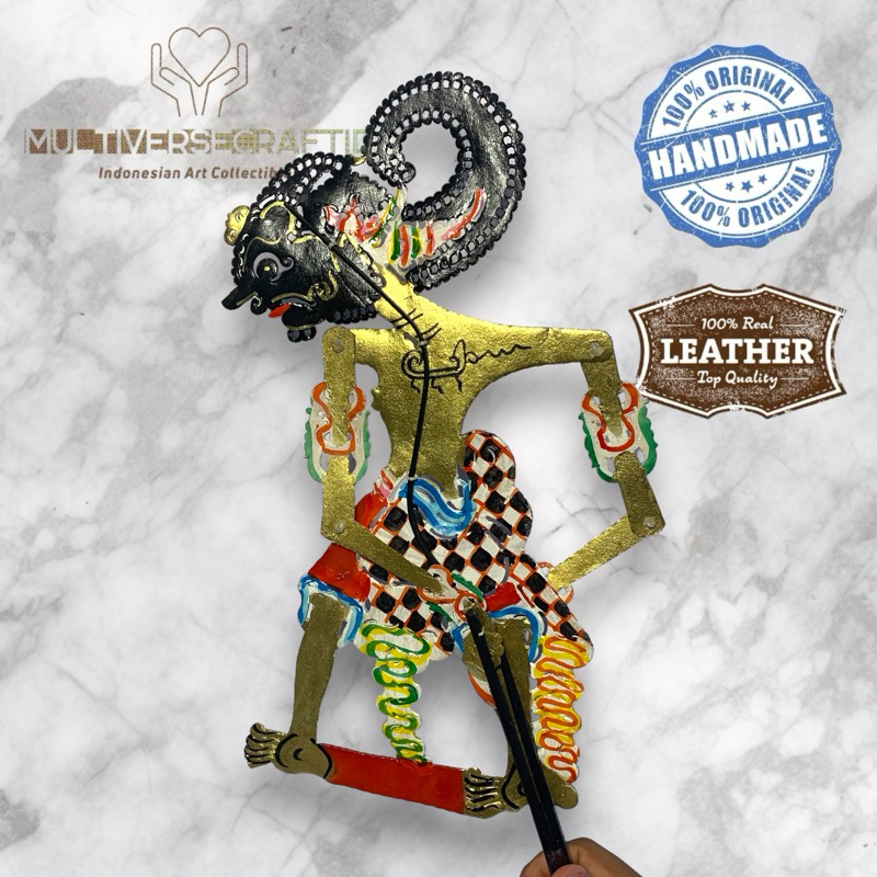 Jual Miniatur Wayang Kulit Asli 30cm Bima/Werkudoro Ukuran Mini ...
