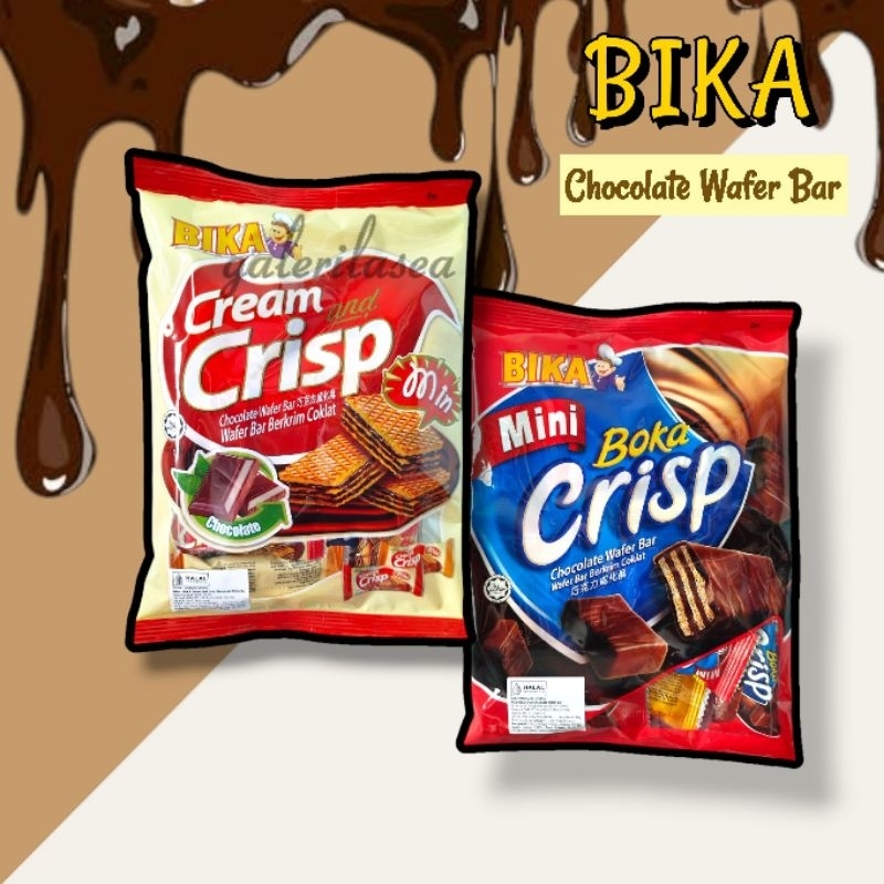 Jual Bika Mini Chocolate Wafer Bar Boka Crisp Cream And Crips Berat 90 ...