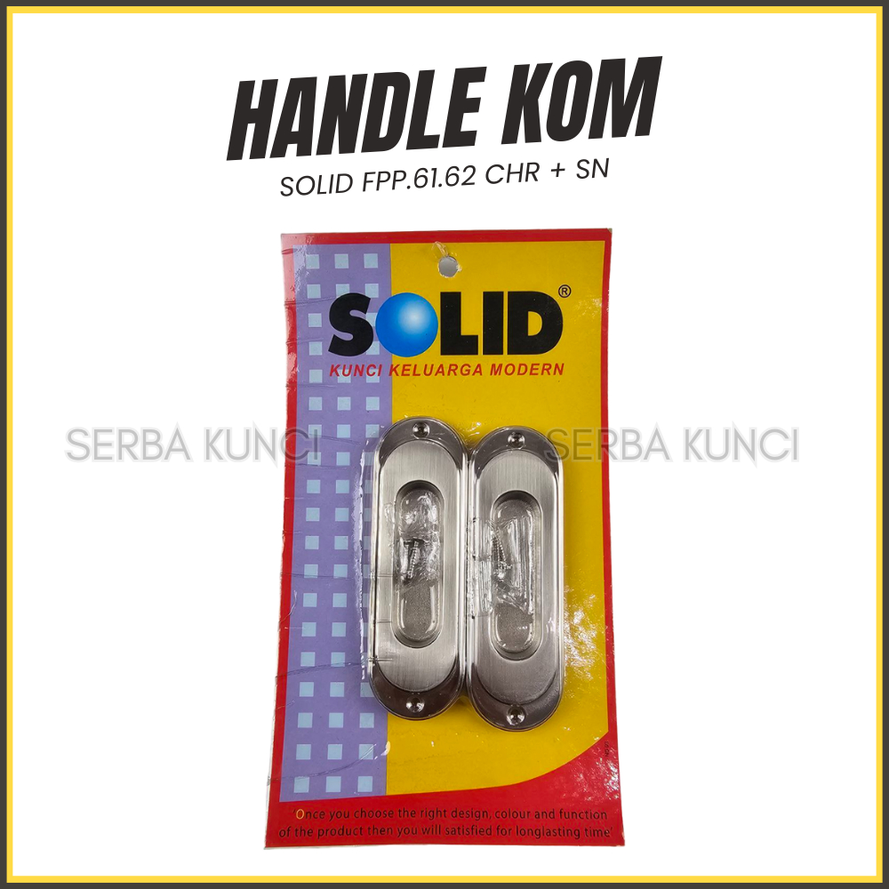 Jual Solid Handle Kom FPP.61.62 CHR + SN Tanam untuk Pintu Geser Laci Kualitas Premium 61.62 ...