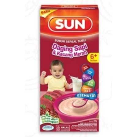 Jual Sun Bubur Sereal Susu Daging Sapi & Kacang Merah 120 gr Box @ 1 ...