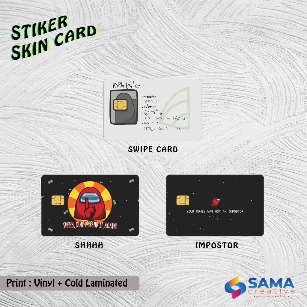 Jual Among Us Sticker Skin Card Swipe Card - ATM Vinyl Debit Credit ...