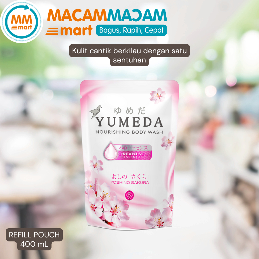 Jual YUMEDA Nourishing Body Wash Yoshino Sakura Pouch 400mL | Shopee ...