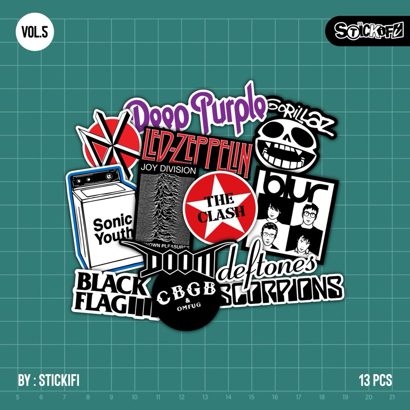 Jual STICKER PACK (VOL 5) / STICKER AESTHETIC / STIKER BAND / STIKER ...