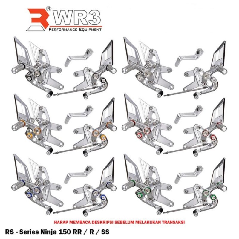 Jual Footstep Step Underbone Racing WR3 RS-Series Ninja 150 RR R SS ZX ...