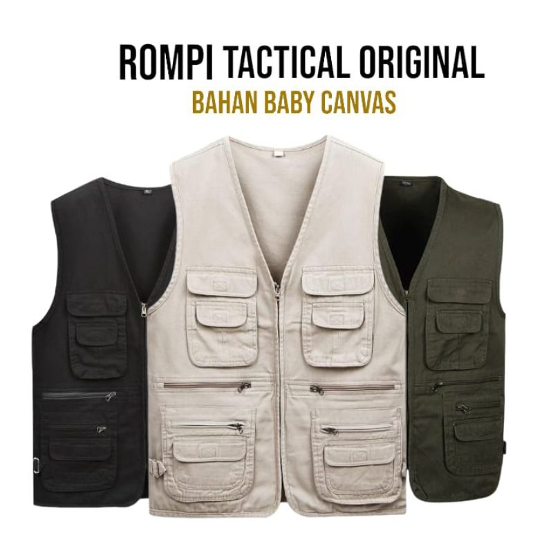 Jual VEST ROMPI PREMIUM / BAHAN KANVAS TWILL COTTON / ROMPI KPU / ROMPI ...