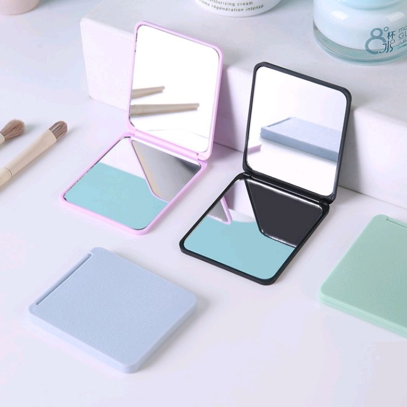 Jual Cermin Lipat 2 Sisi Persegi Polos / Kaca Make Up Lipat Traveling ...