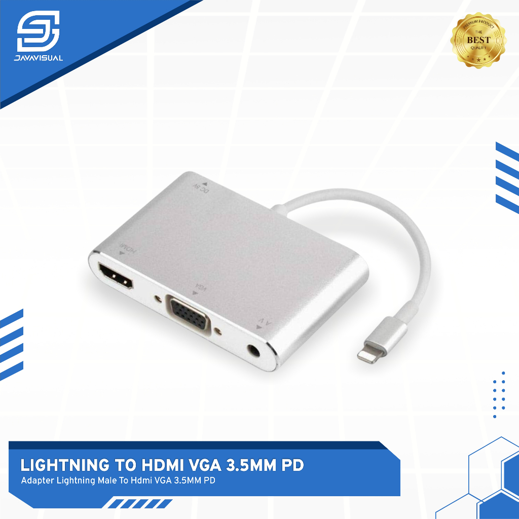 Jual [JaVis] Adapter Lightning to HDMI - VGA - audio Converter Iphone ...