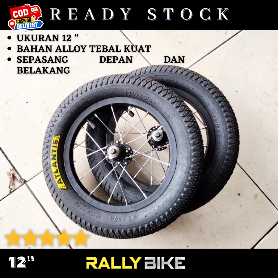 Jual Paket Velg wheelset sepeda anak ukuran 12 inc depan belakang ...