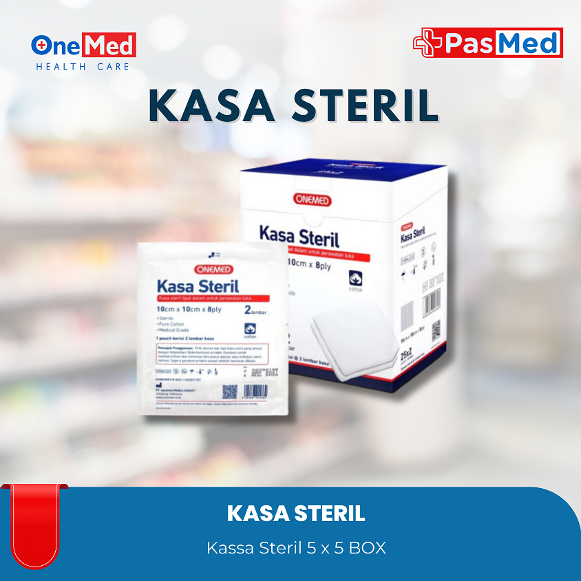Jual PASMED | ONEMED Kasa Steril 5 x 5 cm OneMed 8 ply Isi 2 Lembar Box ...