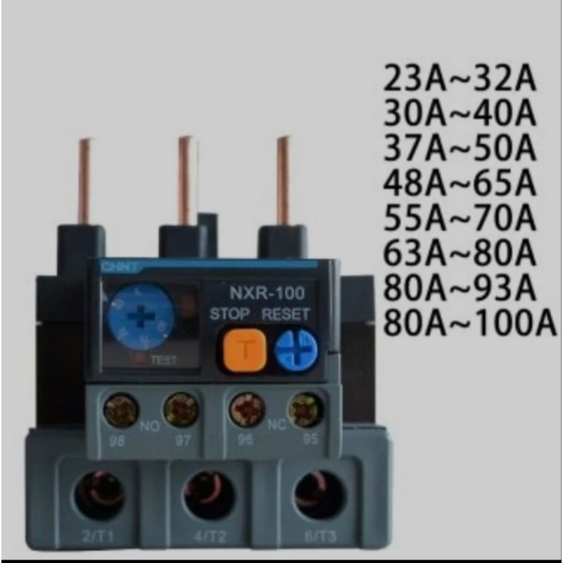 Jual Deskripsi Thermal Overload Relay Chint NXR-100 ( Amper chat ) TOR ...