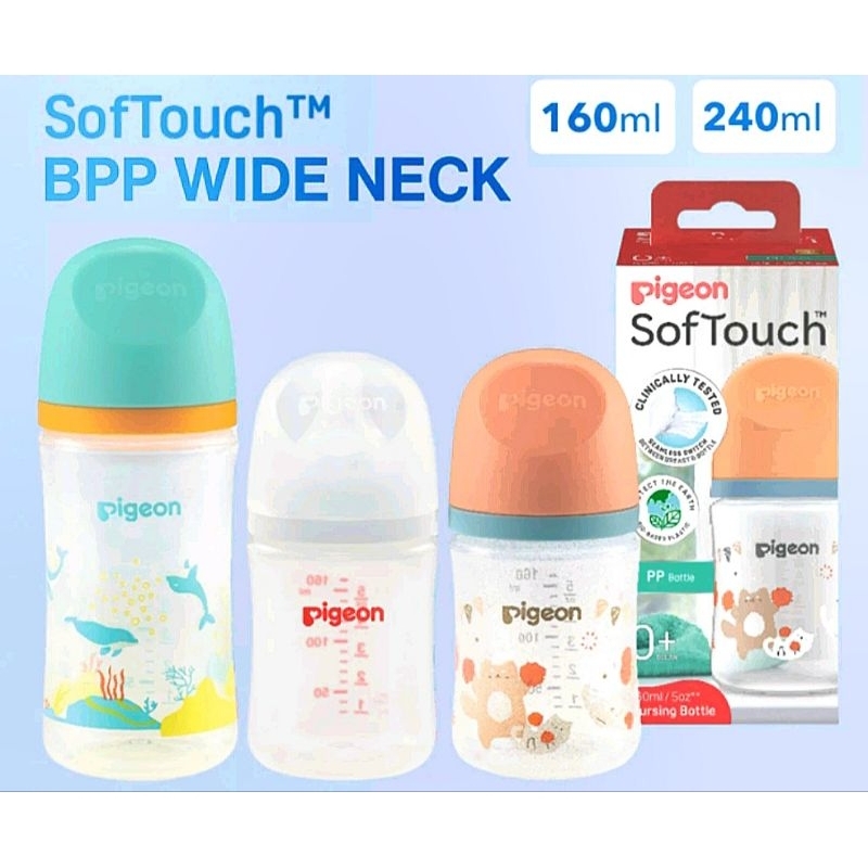 Jual Pigeon Botol SOFT TOUCH Wide Neck NEW 160ml/240ml | Shopee Indonesia