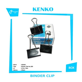 Jual Kenko - Binder Klip No.280 HARGA PER PACK Isi 6 Pcs | Shopee Indonesia