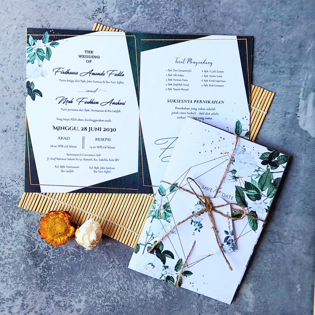 Jual Undangan Pernikahan Rustic / Undangan Aesthetic / Bonus Terbanyak ...