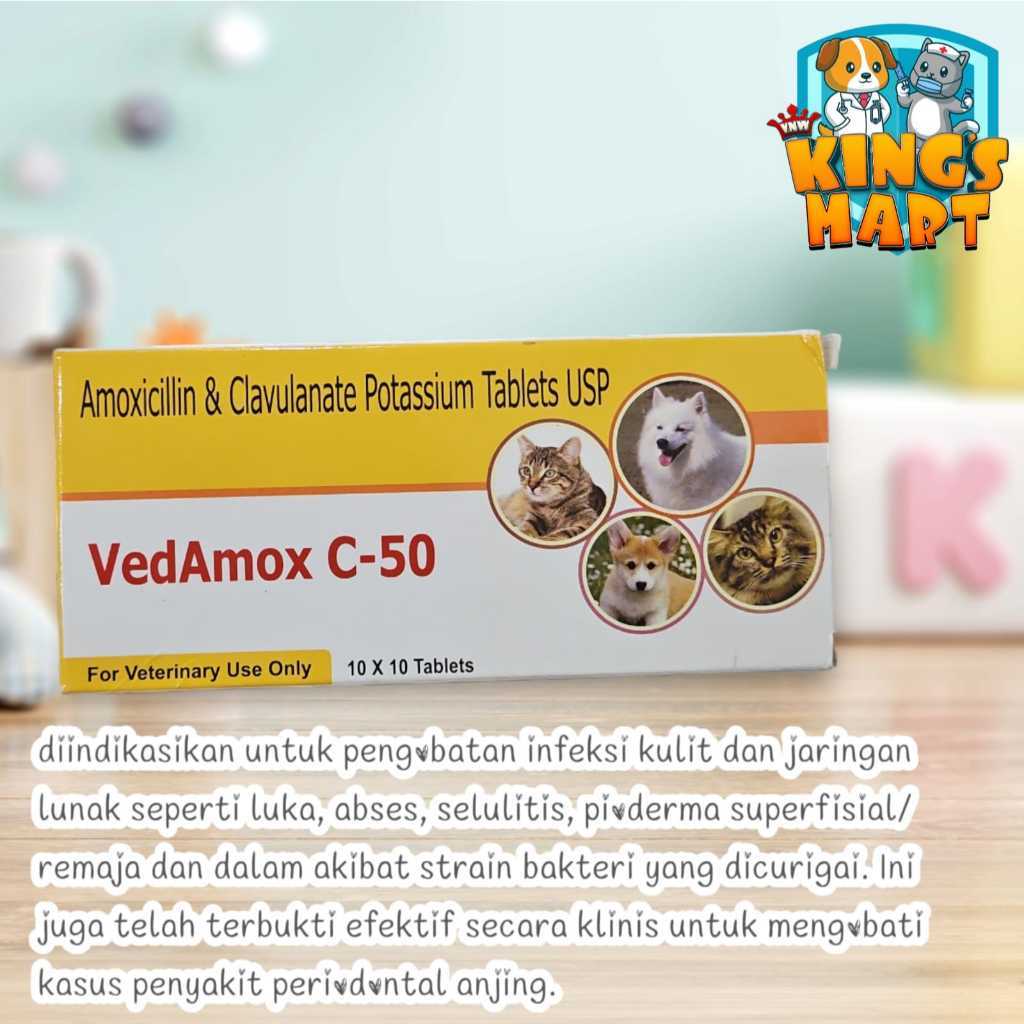 Jual VEDAMOX C-50 / Amoxicilin Untuk Hewan / Anti Inveksi Untuk Hewan ...