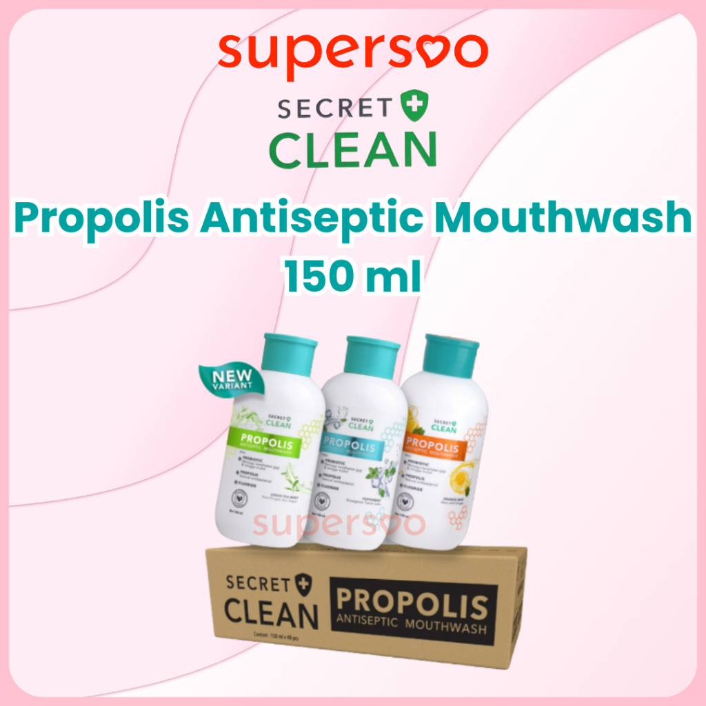 Jual Secret Clean Propolis Antiseptic Mouthwash 150ml | Shopee Indonesia