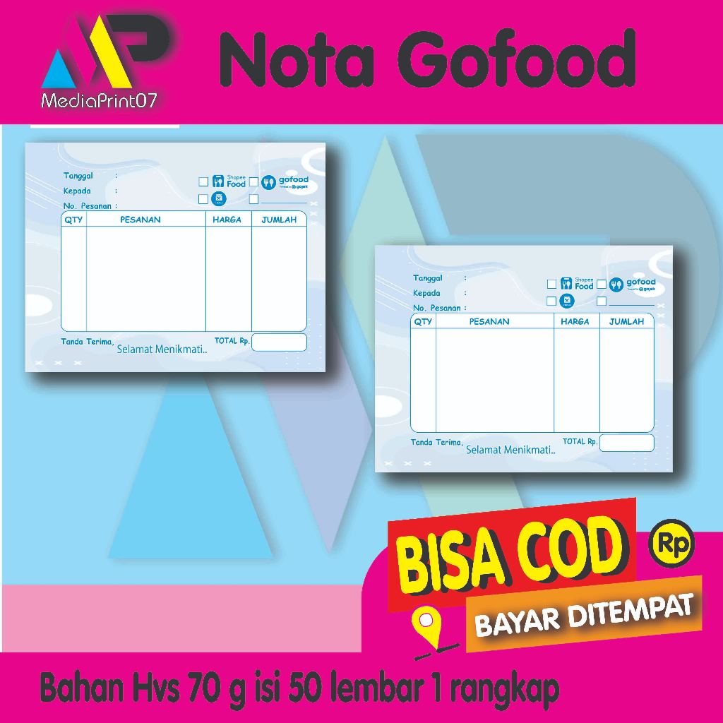 Jual nota gofood nota makanan | Shopee Indonesia