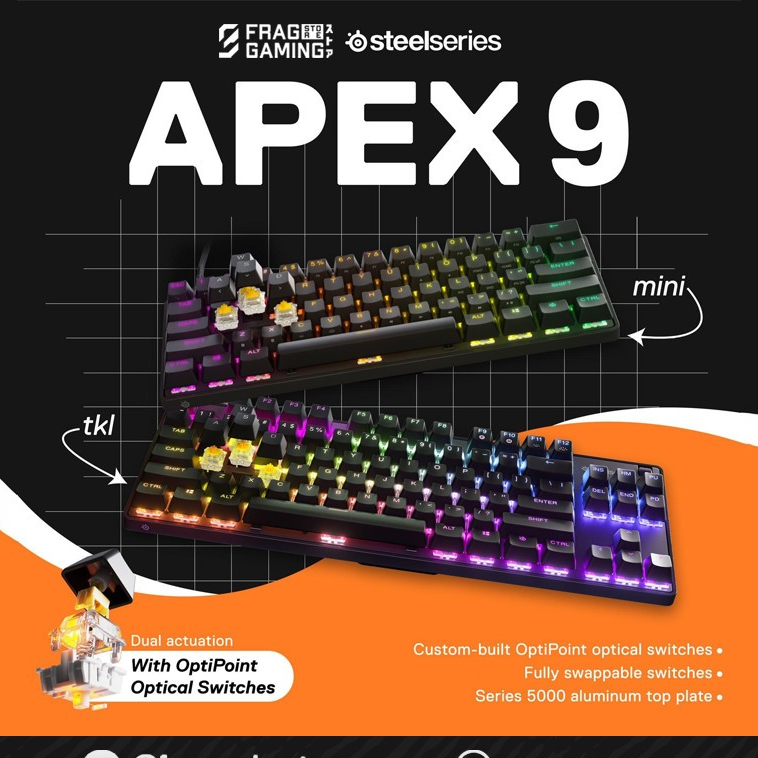 Jual Steelseries Apex 9 TKL RGB / Apex9 Mechanical Gaming Keyboard ...