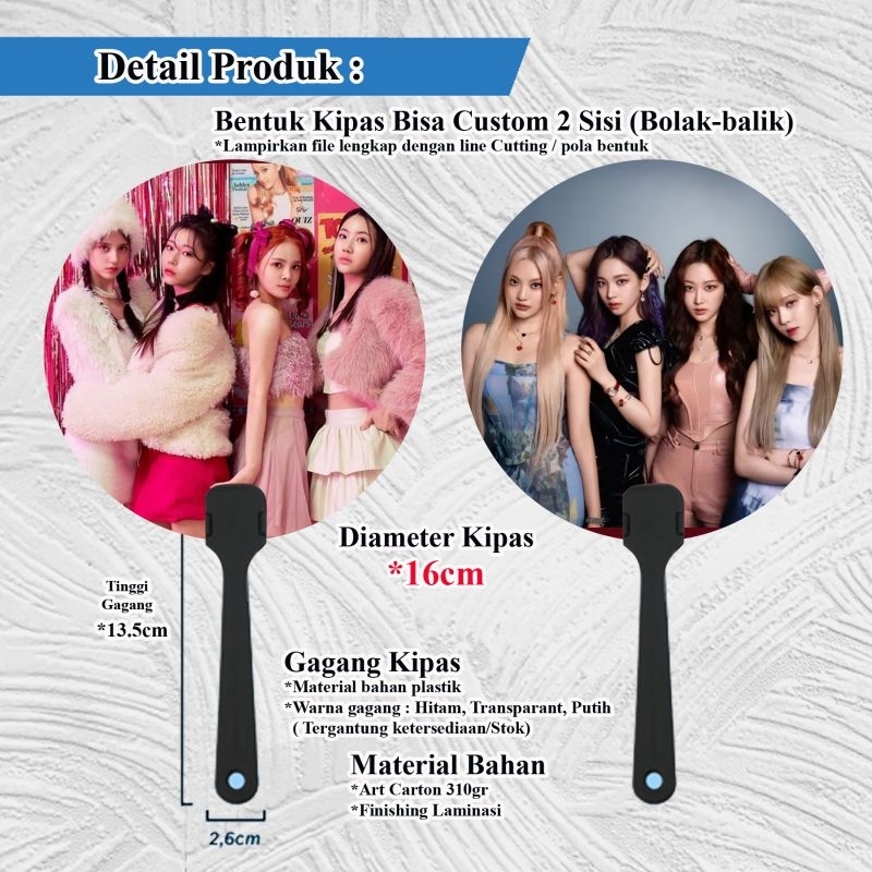 Jual Cetak print Souvenir Kipas Tangan, Kipas, Handfan Custom Ukuran ...
