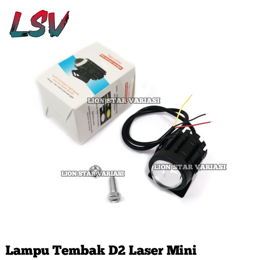 Jual Lampu d2 Laser Mini Lampu Tembak Mini Laser High Low LED D2 2 ...